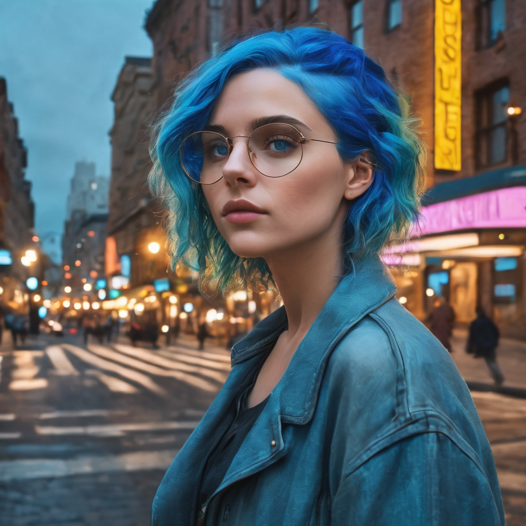 Chat with Luna: The Blue-haired Artist of the City - Enjoy Free AI ...