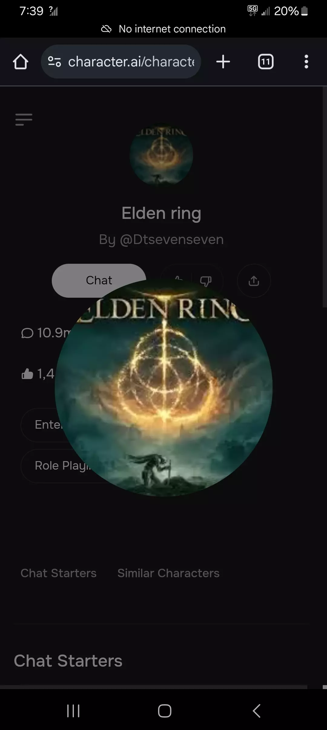Chat with Elden ring RPG - Enjoy Free AI Character Roleplay | FlowGPT | Elden ring RPG RP